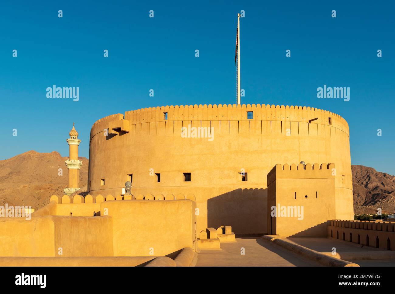 Main Tower of Nizwa Fort, Oman Stock Photo - Alamy