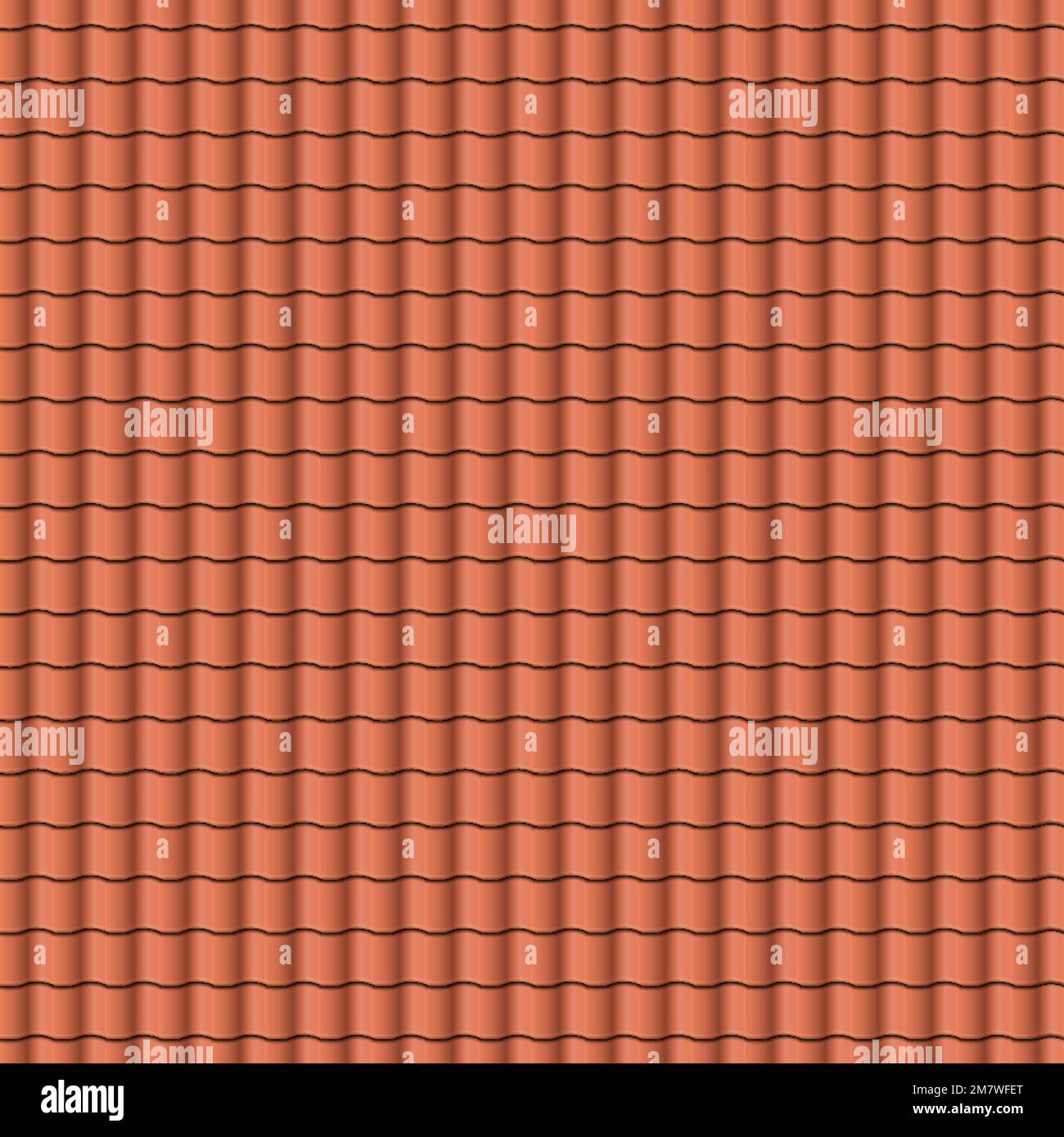 Red roof tiles background texture in regular rows.Seamless pattern ...