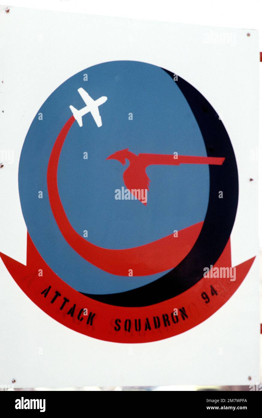The painted logo for Light Attack Squadron 94 (VA-94). Base: Naval Air ...
