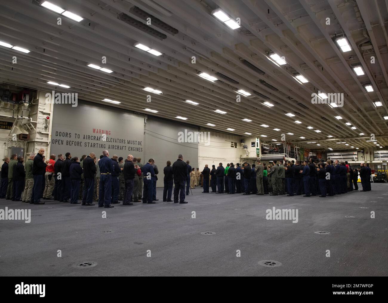 220515-N-LY160-1022 PACIFIC OCEAN (May 15, 2022) – The crew of amphibious assault carrier USS ...