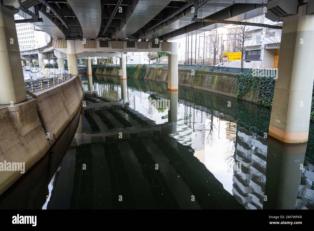 Tokyo, Japan. 6th Jan, 2023. A freeway infrastructure overpass ...