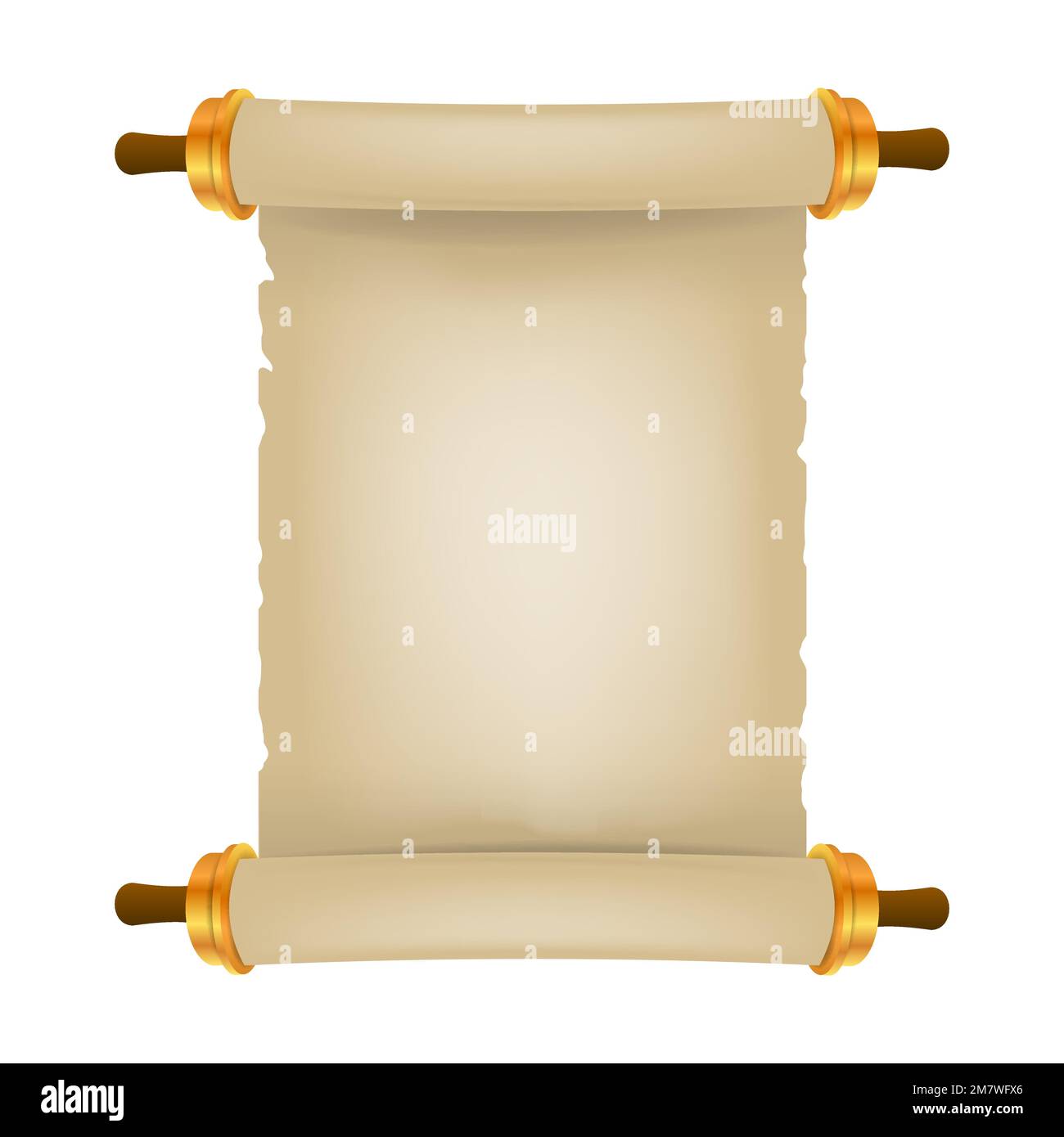 Old scroll with place for text. Parchment realistic. Vintage blank ...