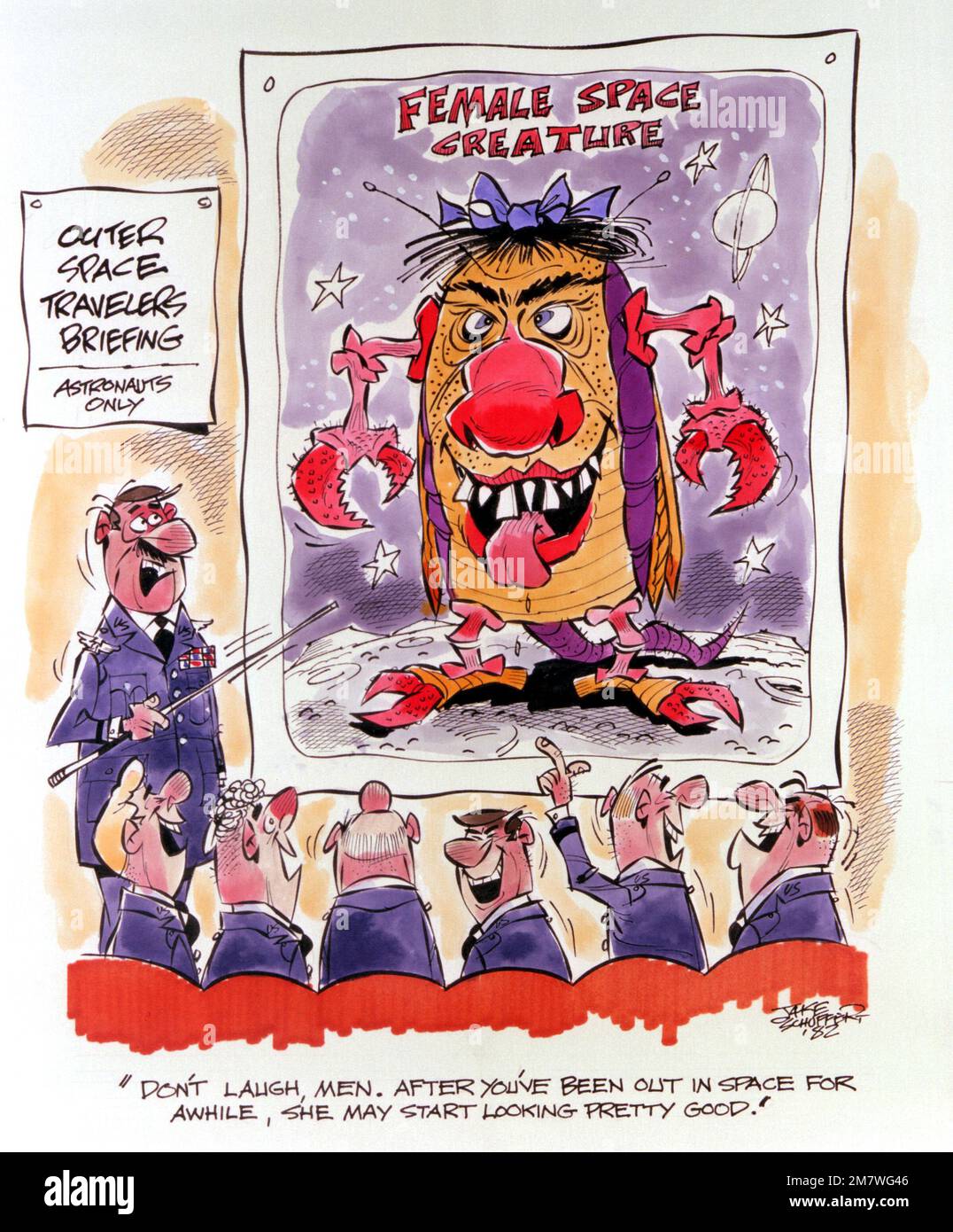 Artwork: "USAF Cartoon" Artist: Jake Schuffert. Country: Unknown Stock ...