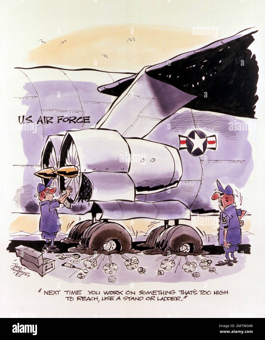 Artwork: "USAF Cartoon" Artist: Jake Schuffert. Country: Unknown Stock ...