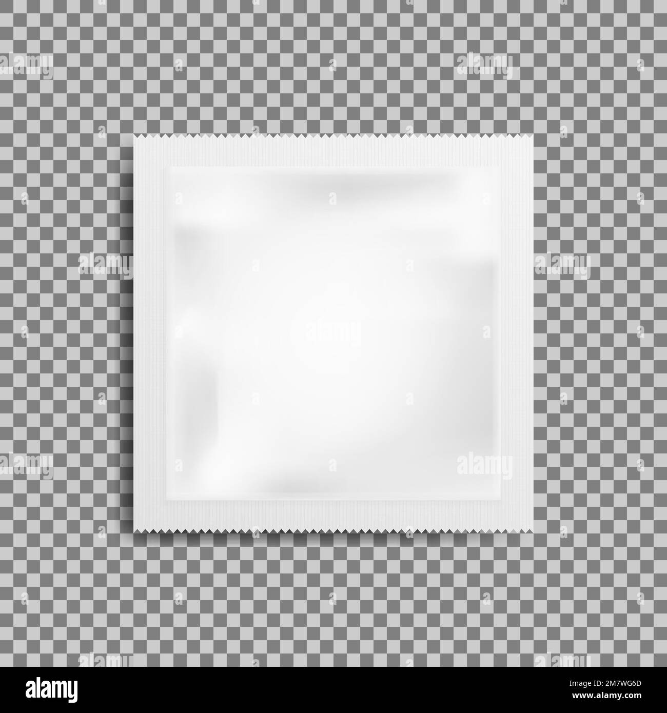 Realistic White Blank template Packaging Foil wet wipes. Food Packing ...