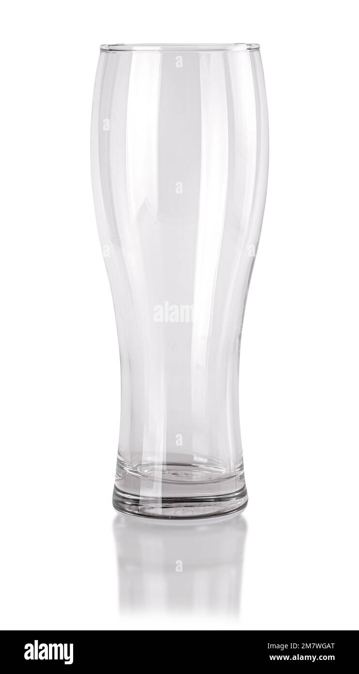The glass goblet with reflection isolated on white background Stock ...