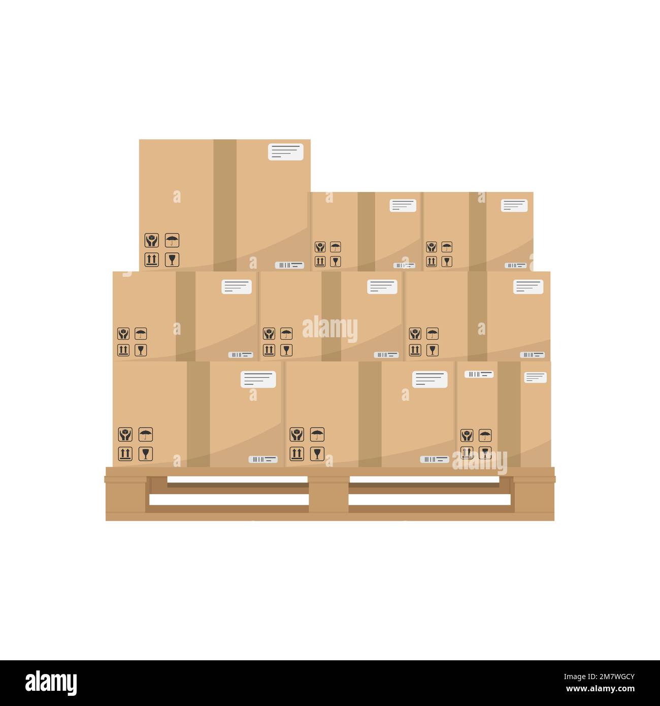 Wood pallet cartoon Cut Out Stock Images & Pictures - Alamy