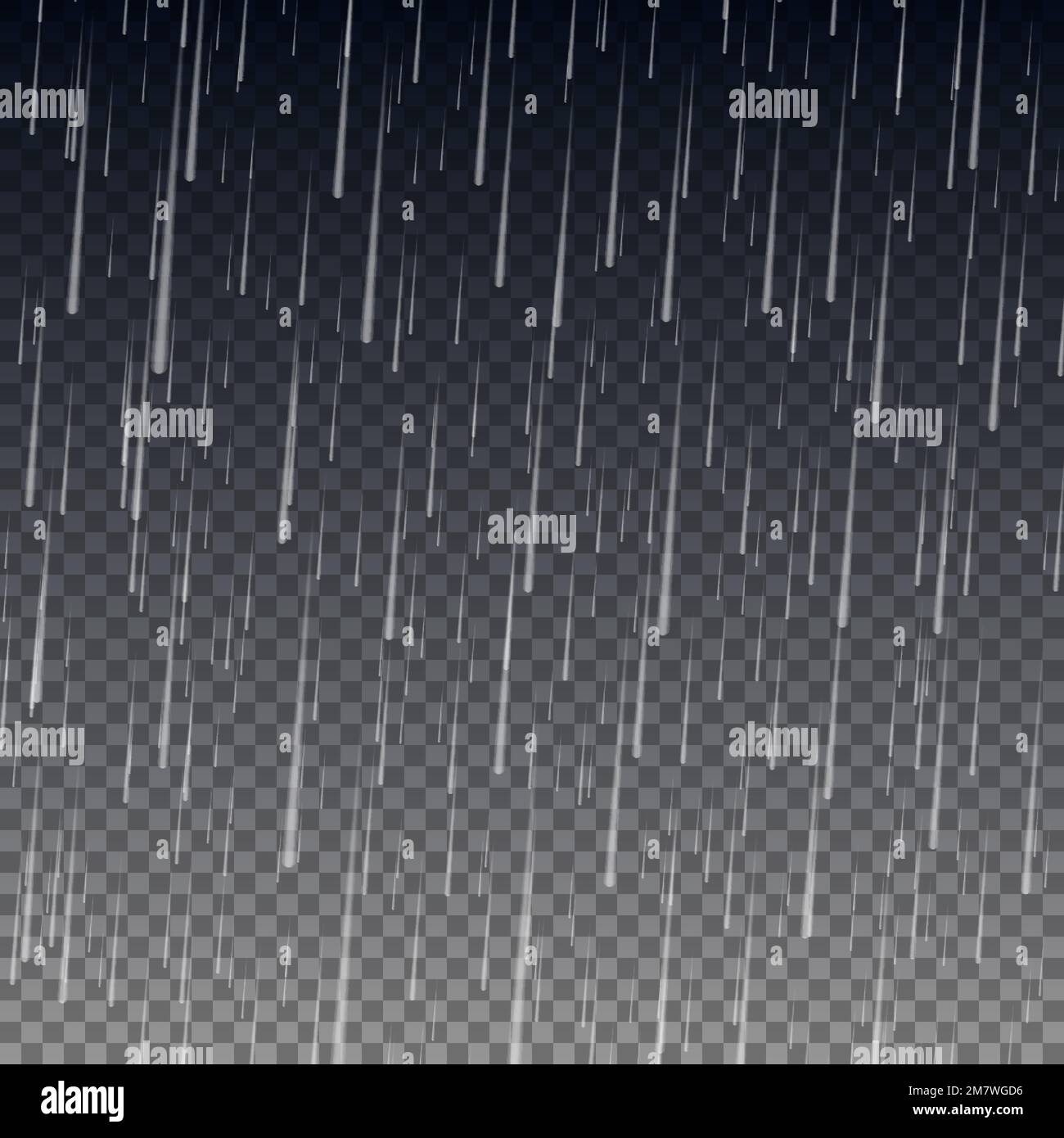 Rain isolated on transparent background. Realistic rain drops. Vector ...