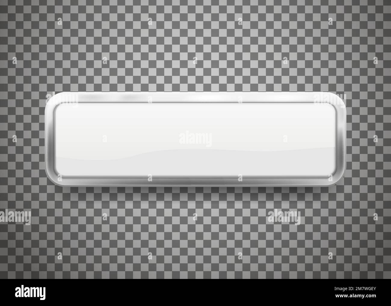 Buttons with chrome frame isolated on transparent background. Vector ...