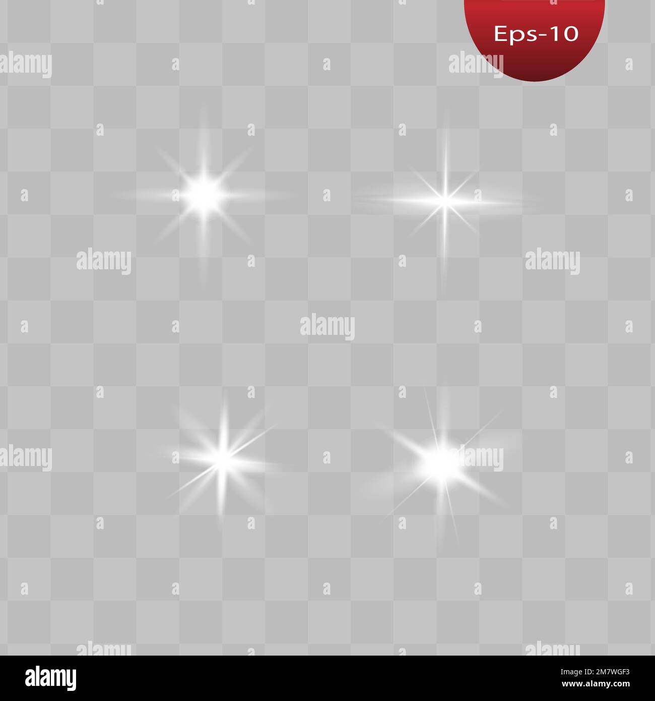 glowing lights effects isolated on gray background. Sun flash with rays ...