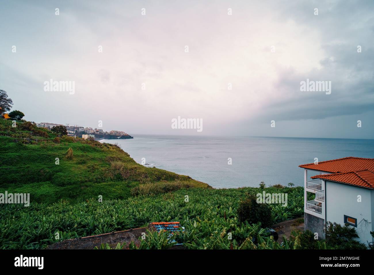 The green coastline of the Madeira Island bay - Portugal Stock Photo ...