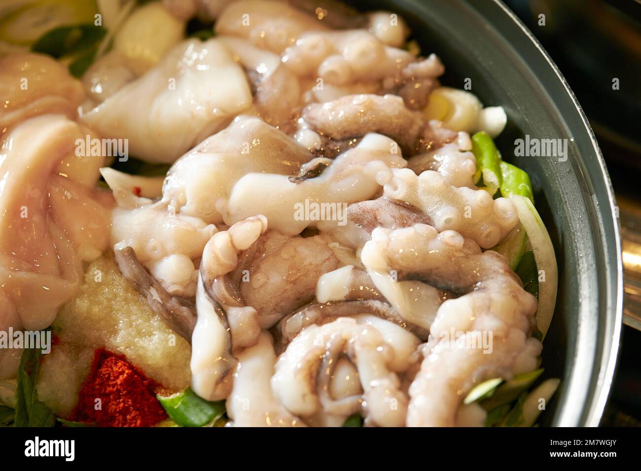 Spicy Octopus Hot Pot,Korean Food Stock Photo - Alamy