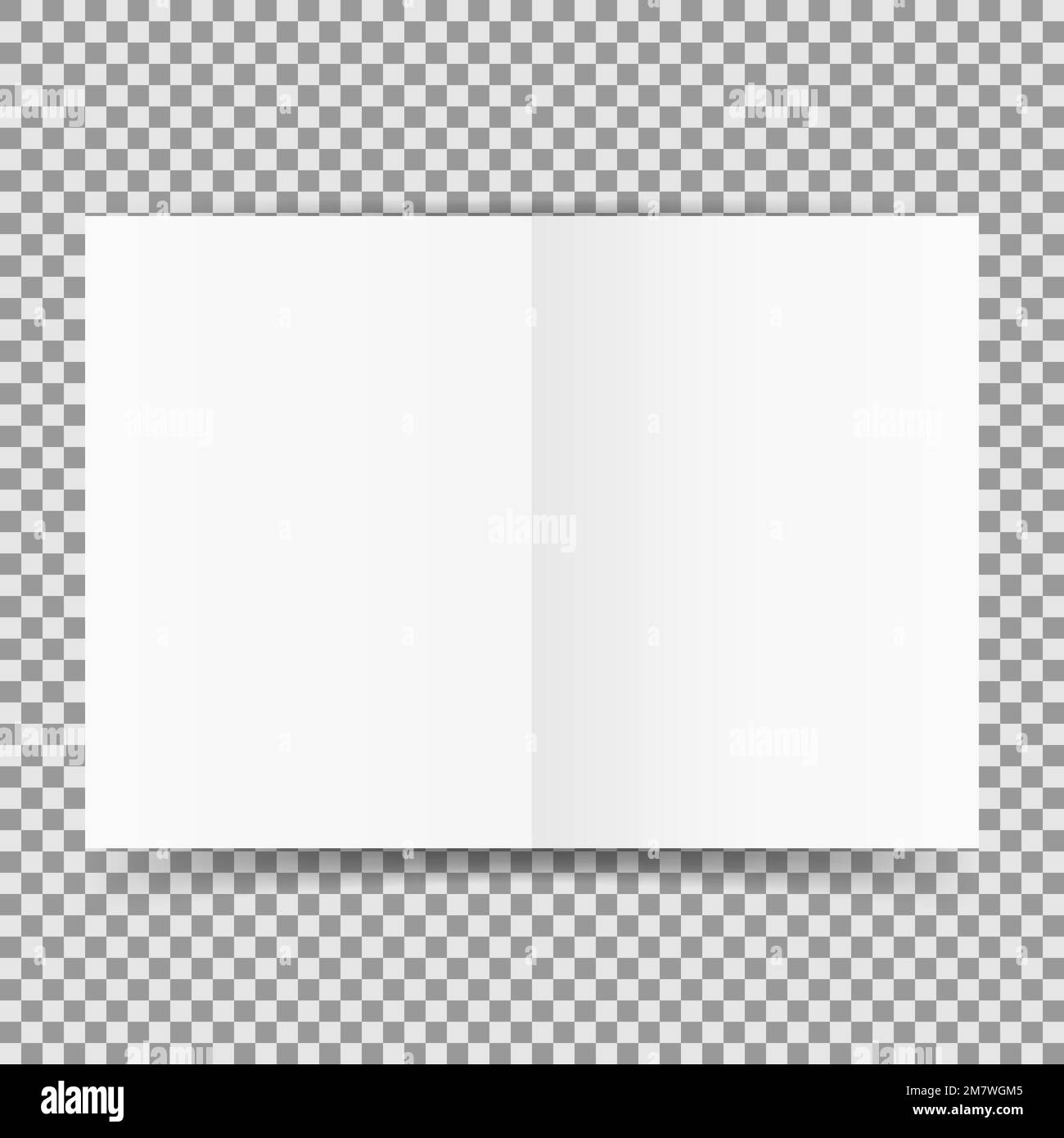 Simple white open card template isolated on transparent background ...