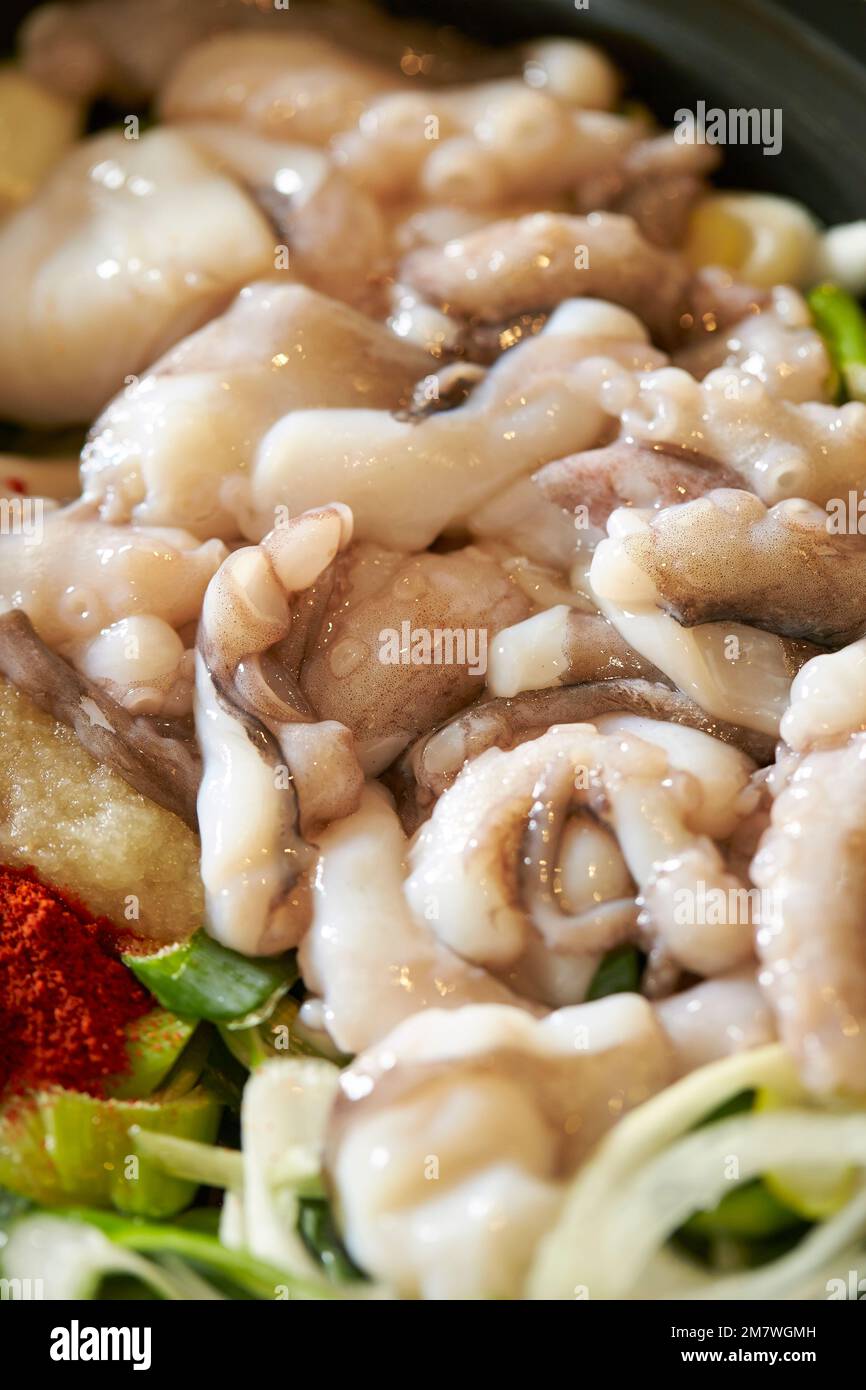 Spicy Octopus Hot Pot,Korean Food Stock Photo - Alamy