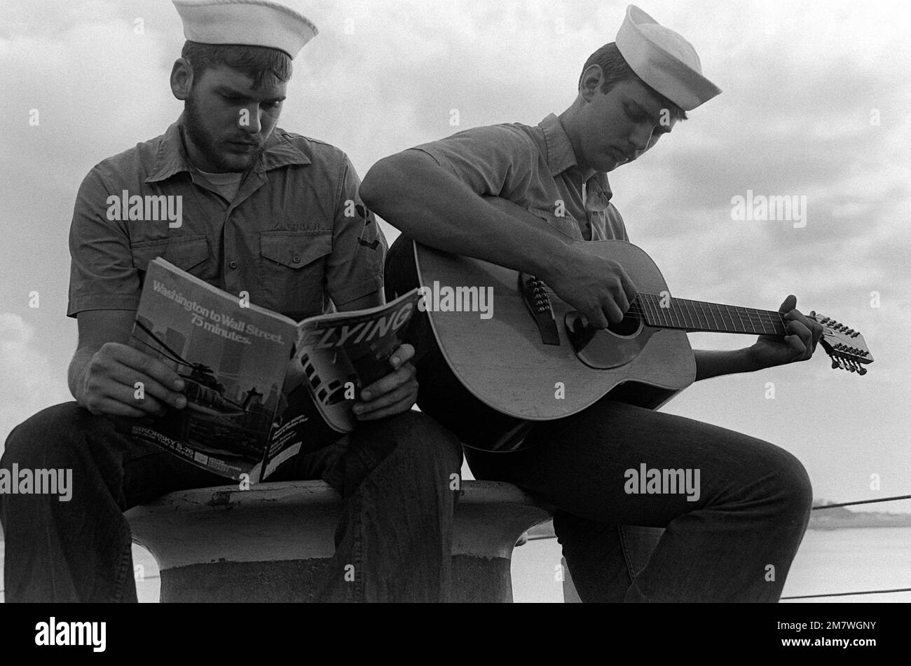 Sonar Technicians (Surface) 3rd Class Tom Zwicker (reading) and Steve ...