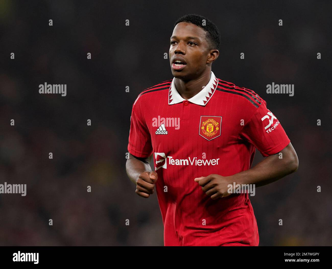 Manchester, England, 10th January 2023. Tyrell Malacia of Manchester ...