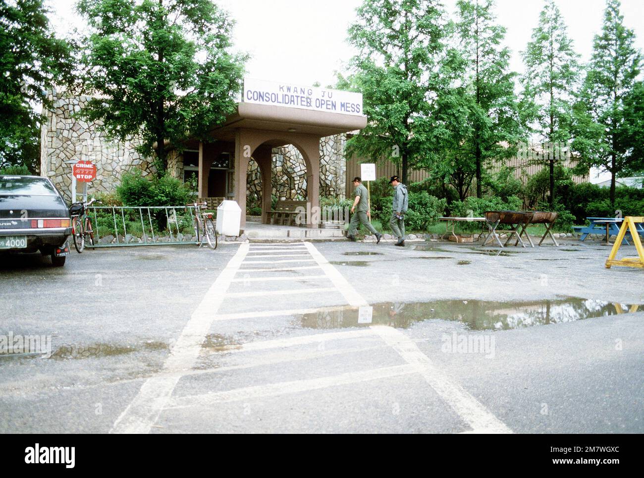 A front view of the Consolidated Open Mess Building (Bldg. 122). Base ...