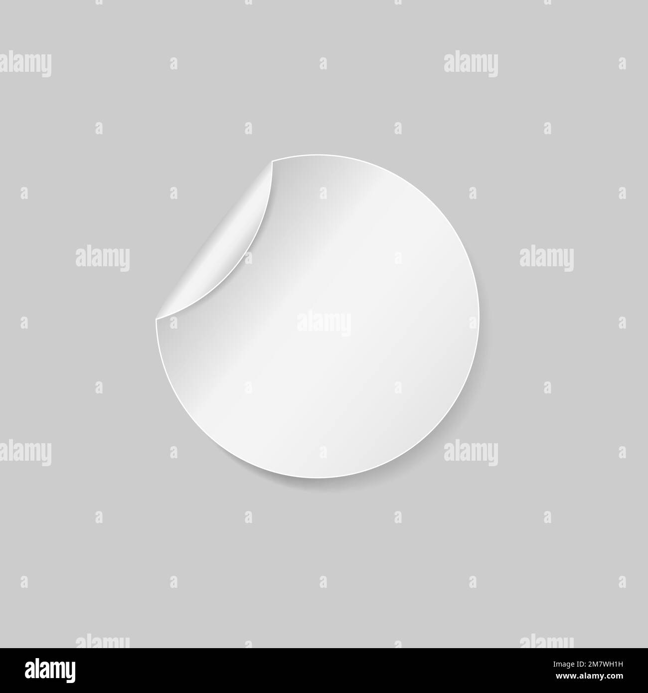 Round sticker. Round peel off paper sticker with shadow. isolated on ...