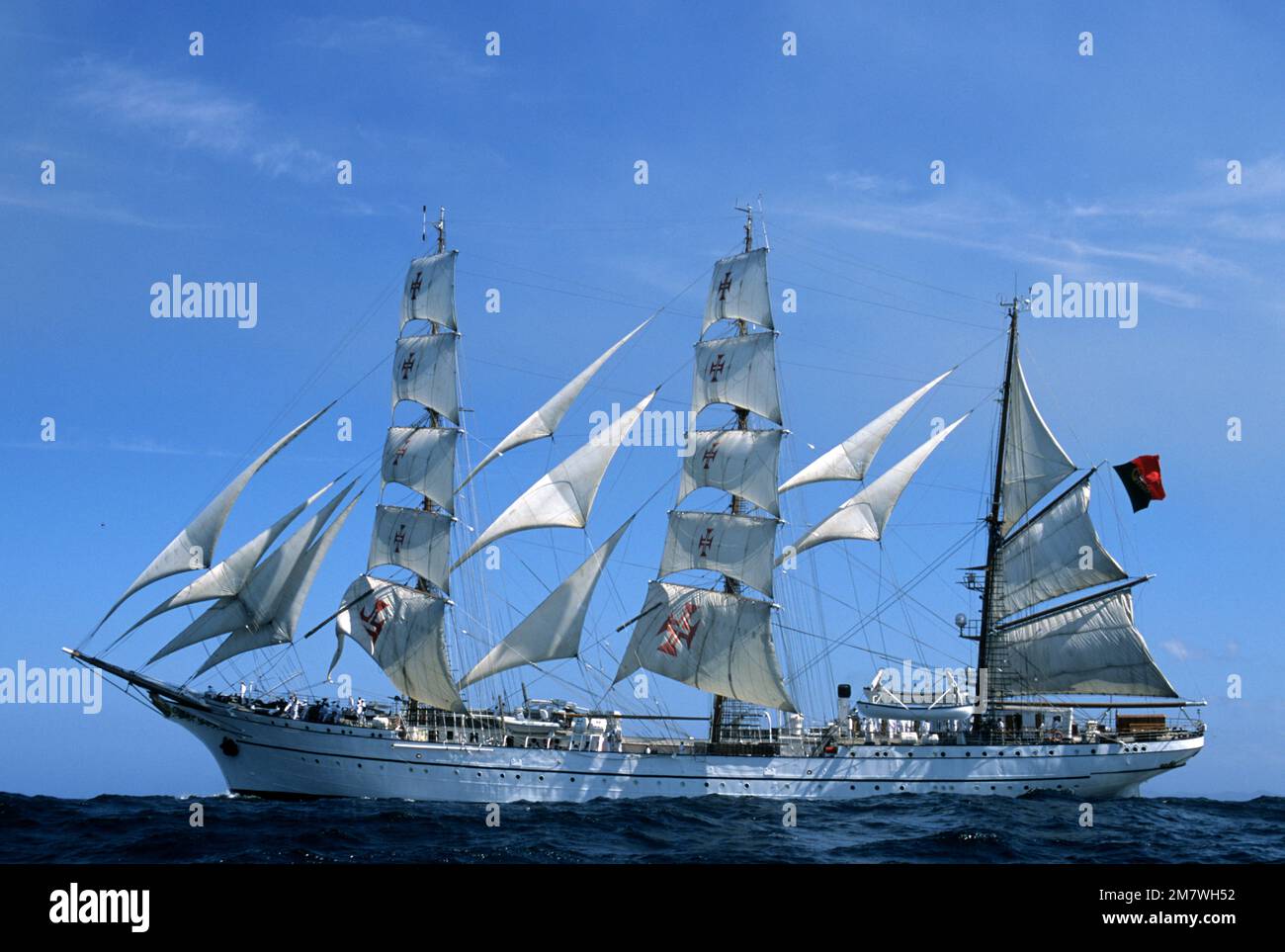 Portuguese Navy tall ship Sagres II, La Coruna, 2005 Stock Photo - Alamy