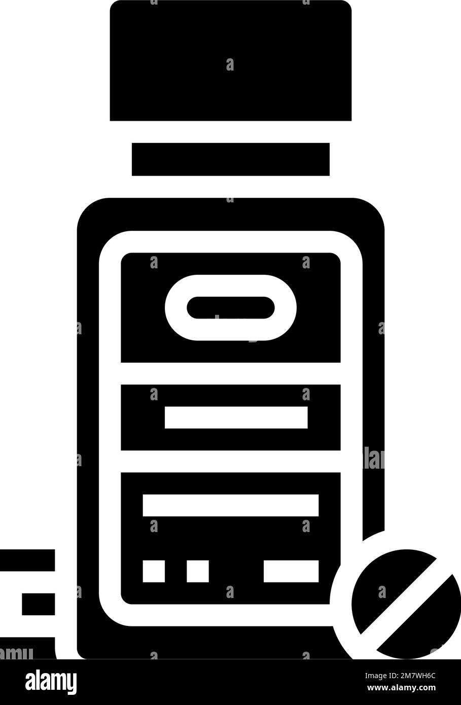 aspirin first aid glyph icon vector illustration Stock Vector Image ...