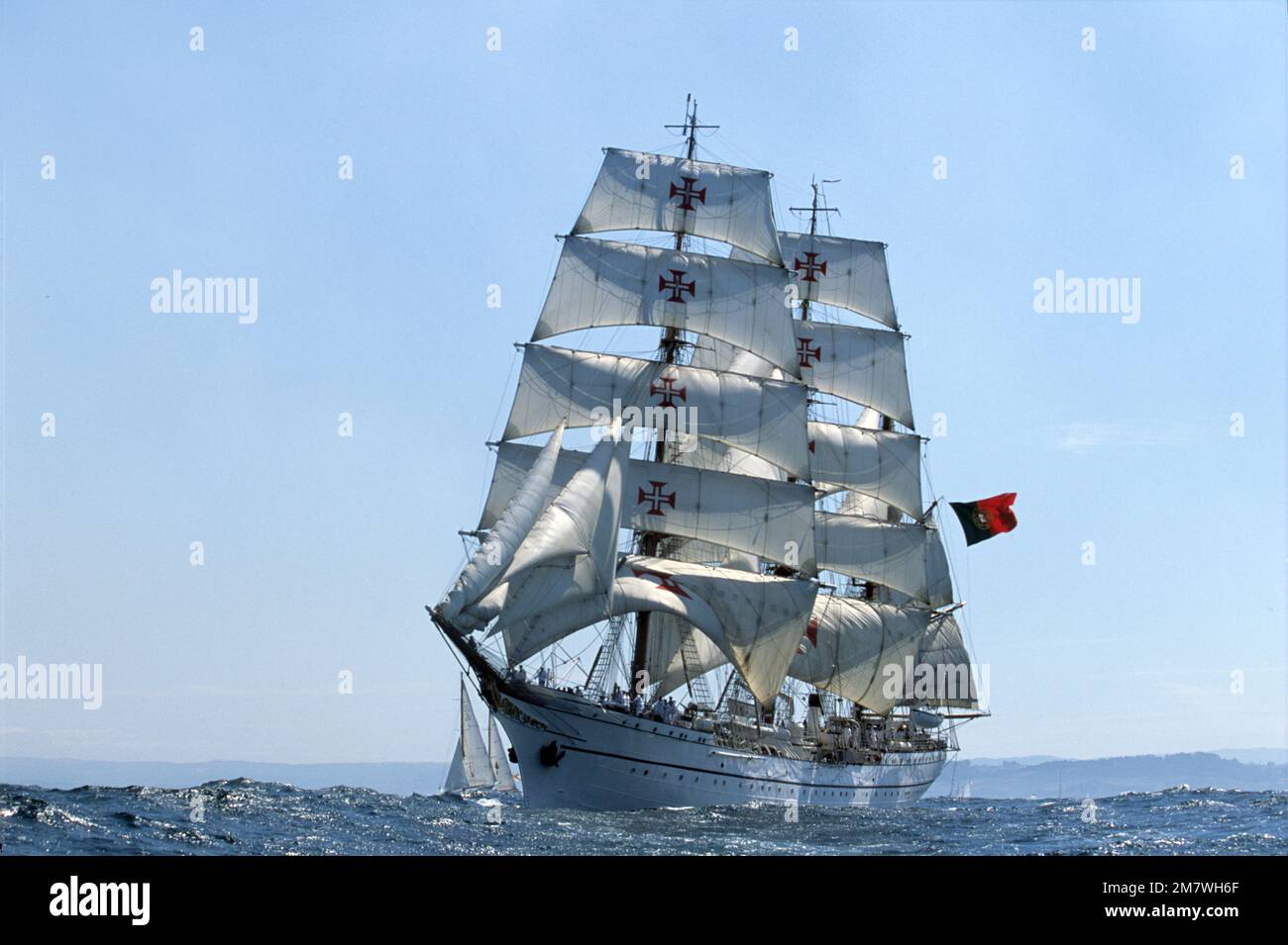 Portuguese Navy tall ship Sagres II, La Coruna, 2005 Stock Photo - Alamy