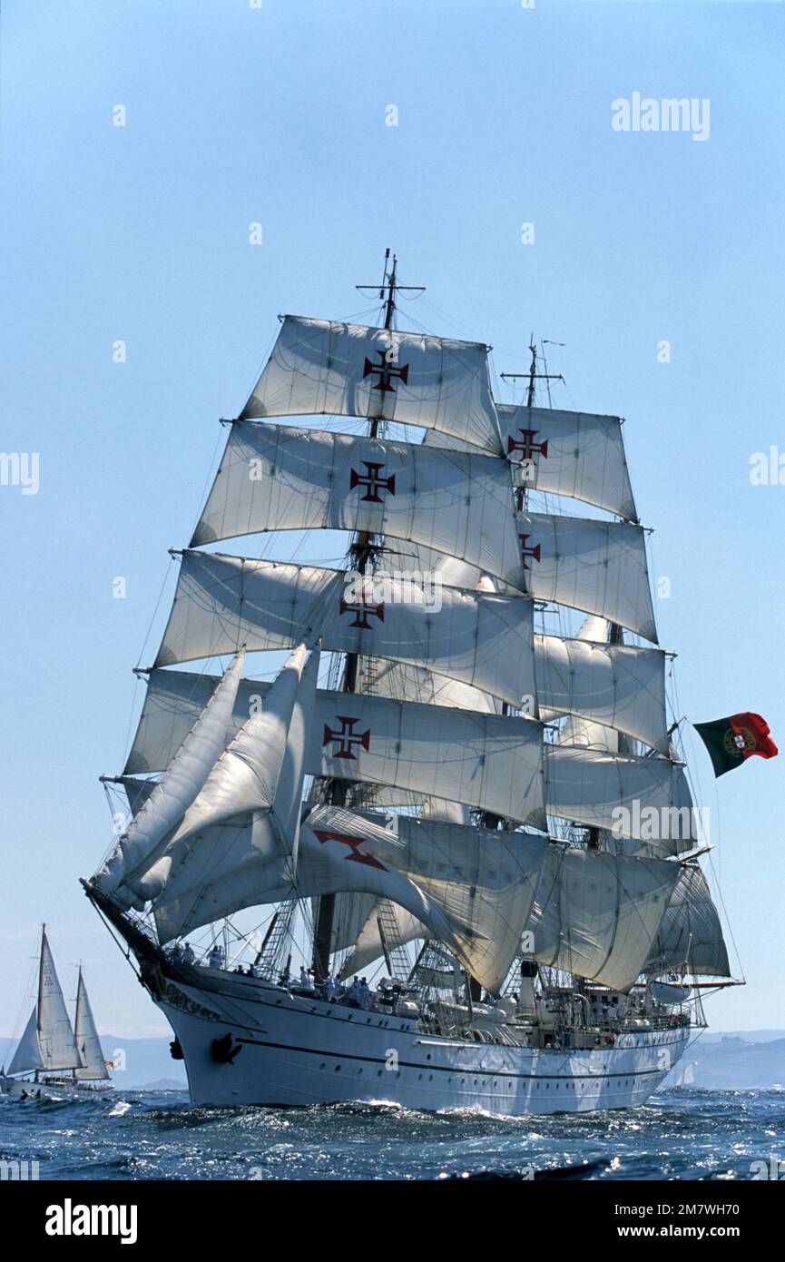 Portuguese Navy tall ship Sagres II, La Coruna, 2005 Stock Photo - Alamy
