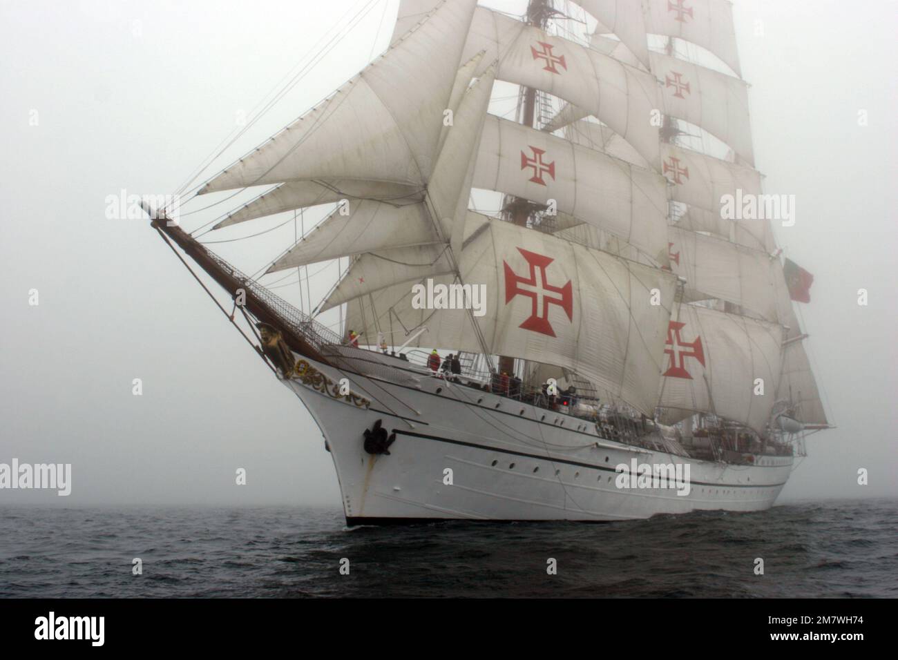 Portuguese Navy tall ship Sagres II, Torbay race start, 2006 Stock ...