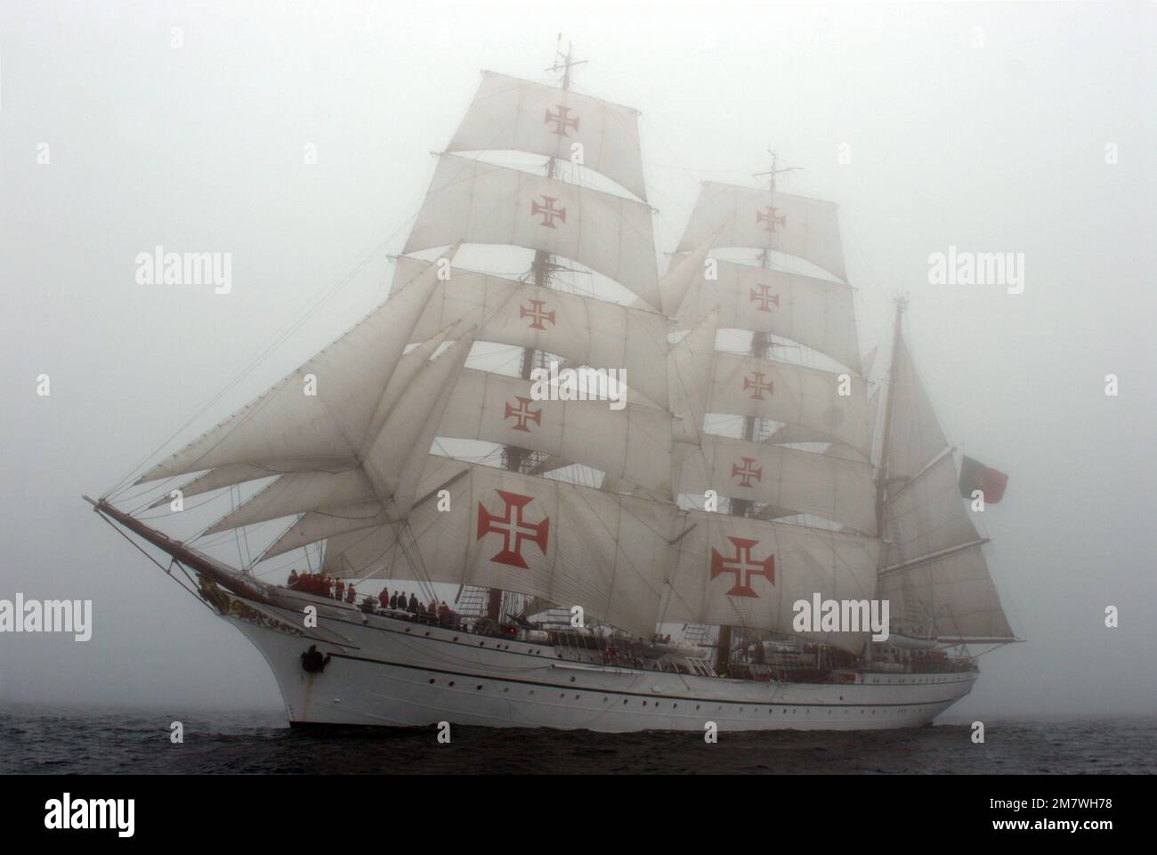 Portuguese Navy tall ship Sagres II, Torbay race start, 2006 Stock ...