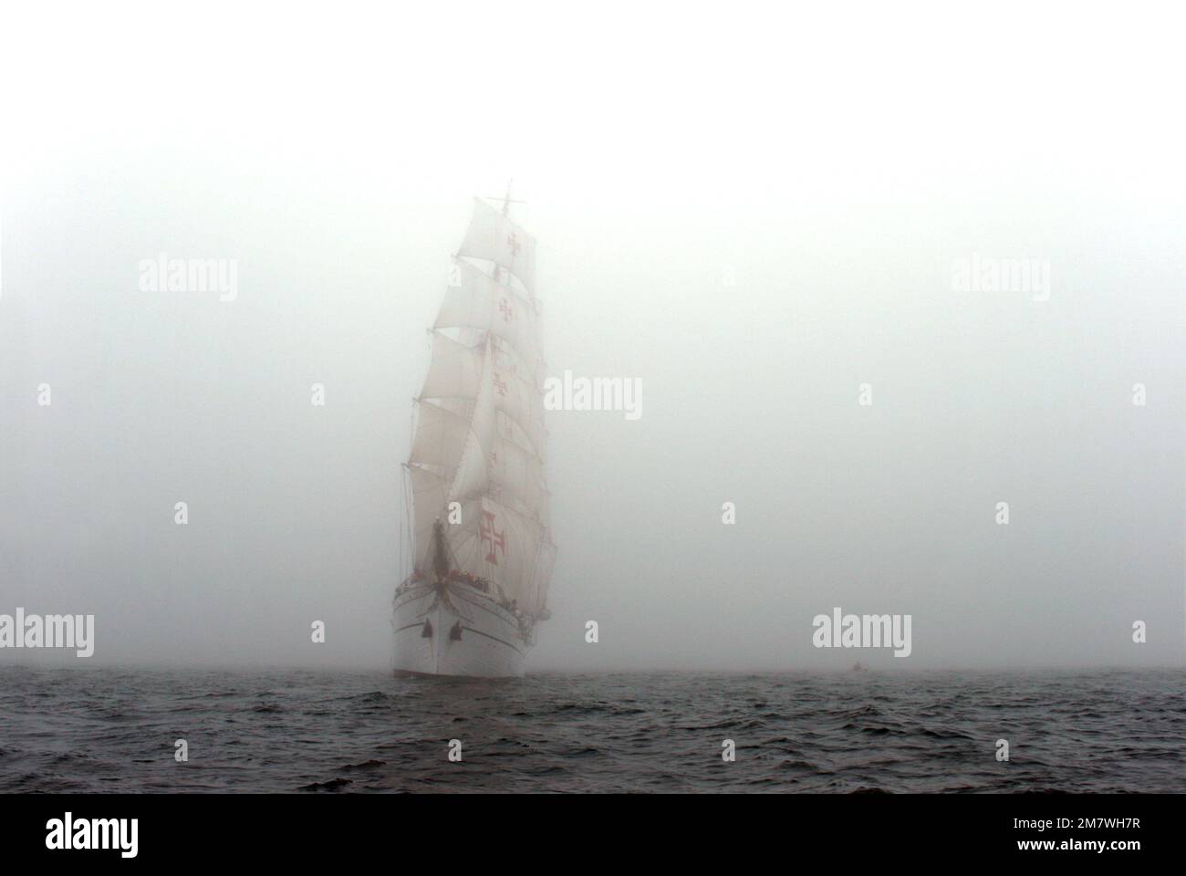 Portuguese Navy tall ship Sagres II, Torbay race start, 2006 Stock ...