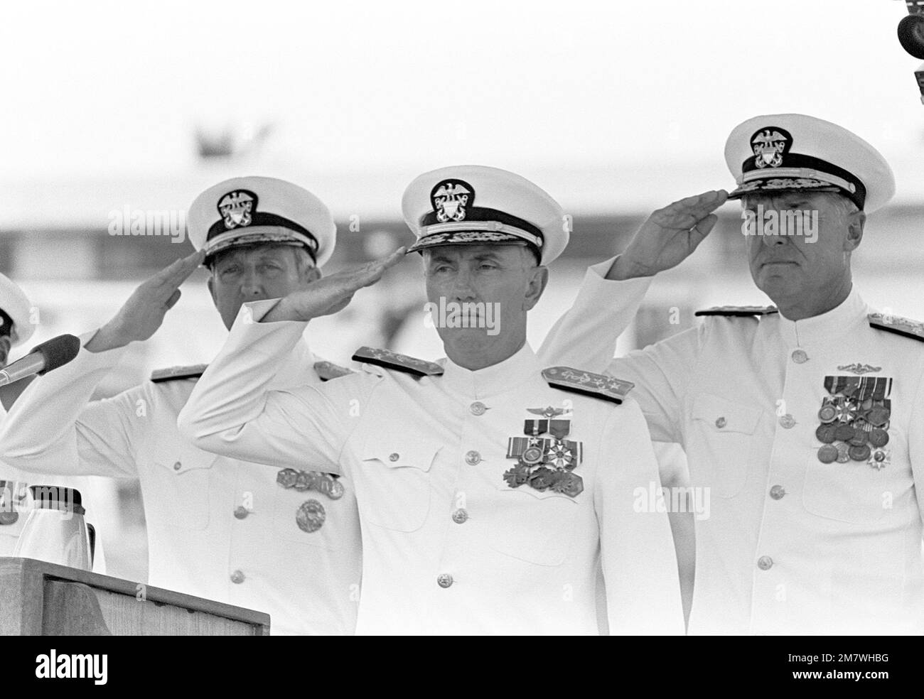 From left to right, CHIEF of Naval Operations ADM Thomas B. Hayward ...