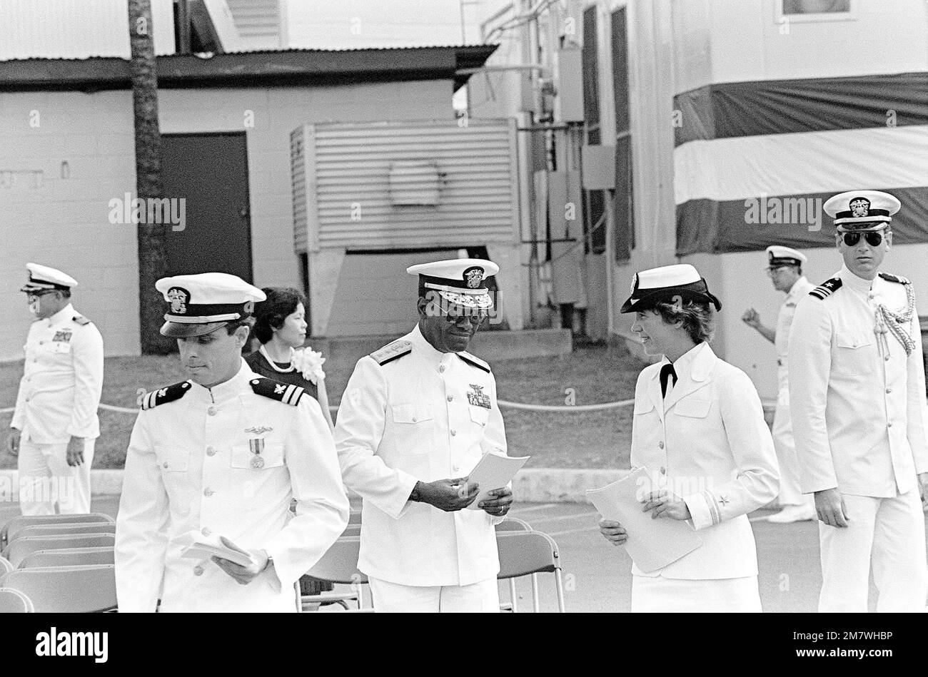 Assumption of command ceremony Black and White Stock Photos & Images ...