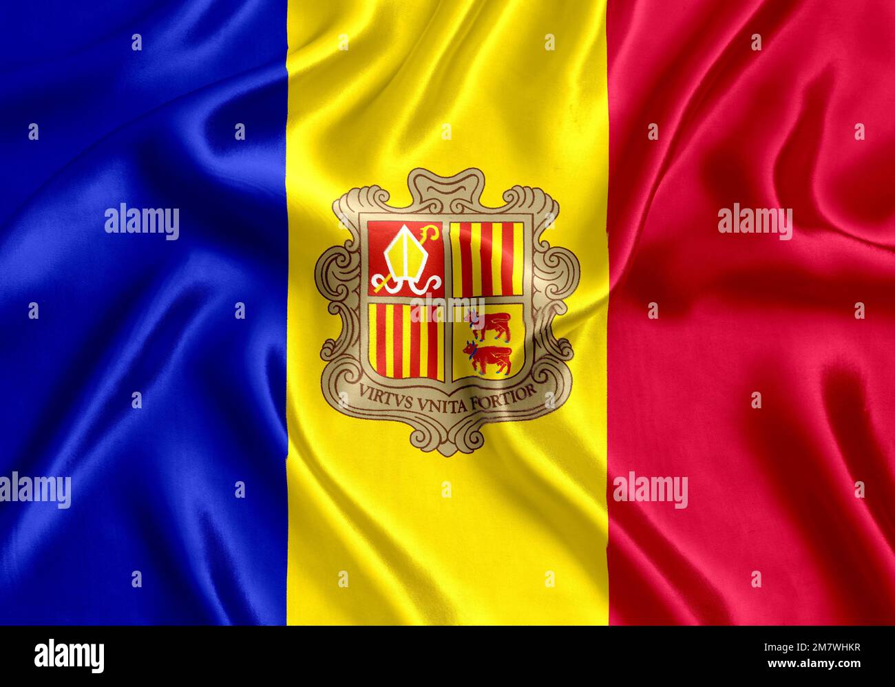 Flag of Andorra Stock Photo - Alamy