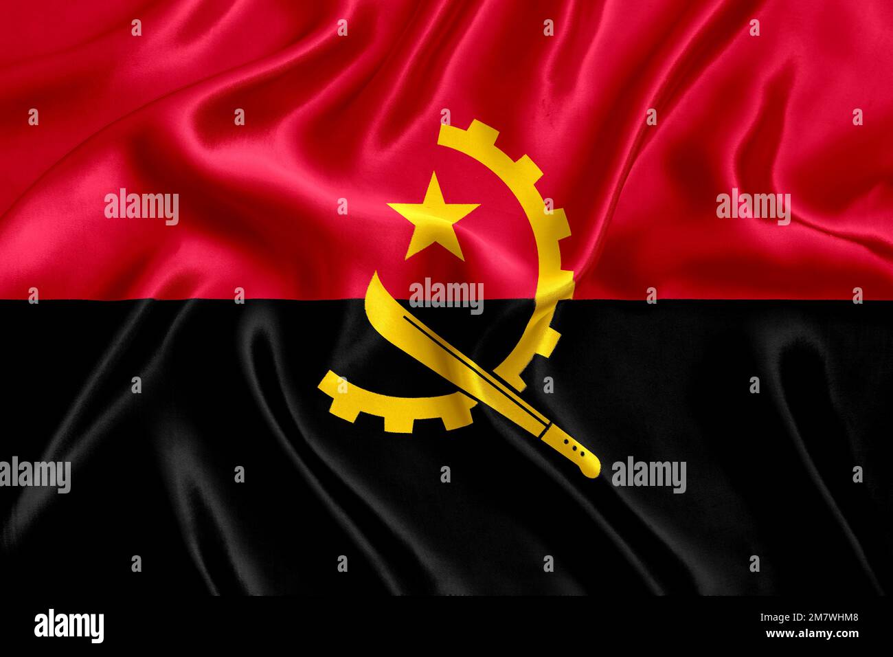 Flag of Angola Stock Photo - Alamy