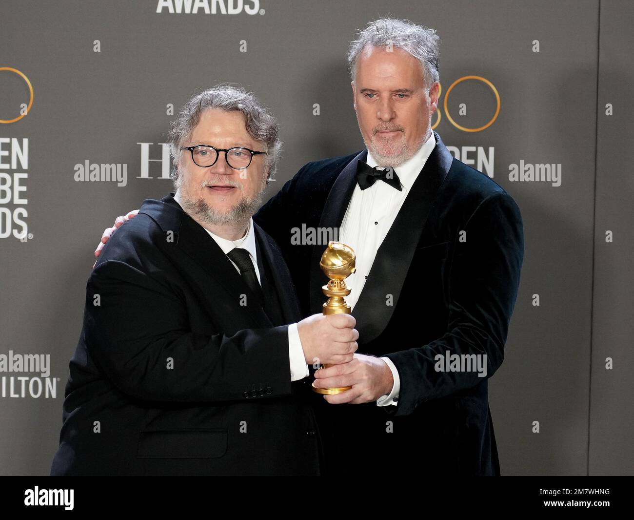 Los Angeles, USA. 10th Jan, 2023. Guillermo del Toro and Mark Gustafson ...