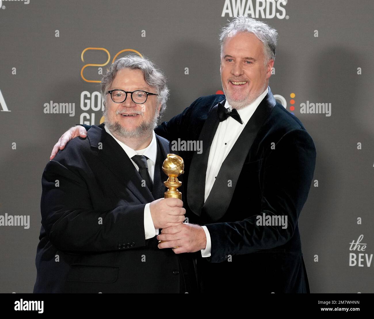Los Angeles, USA. 10th Jan, 2023. Guillermo del Toro and Mark Gustafson ...