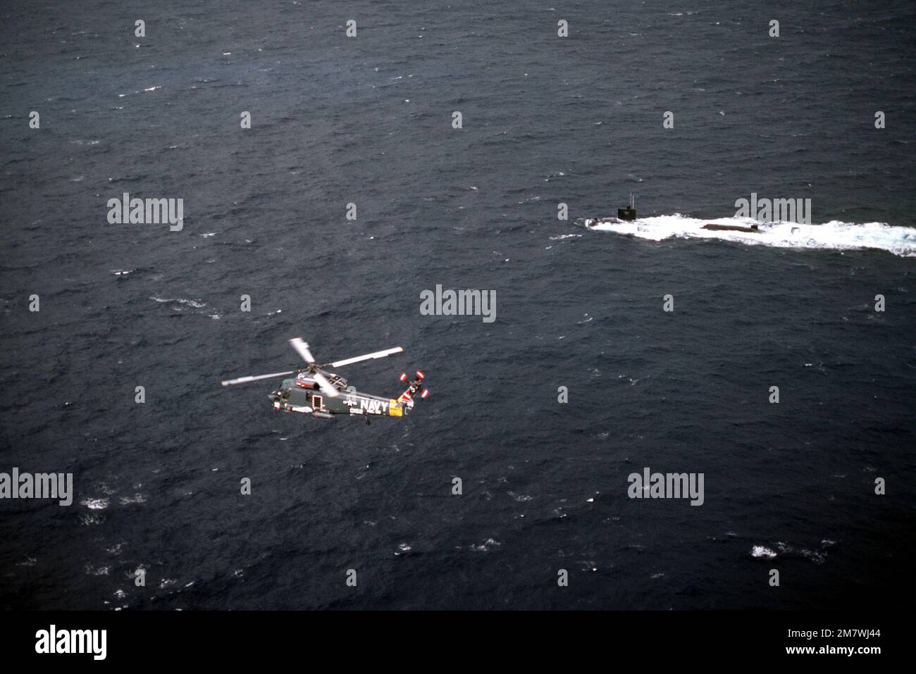 An air-to-air left side view of an SH-2 Light Airborne Multi-Purpose ...