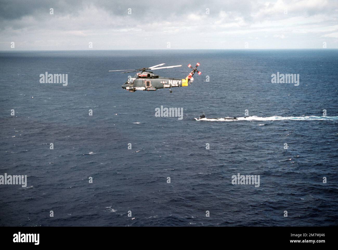 An air-to-air left side view of an SH-2 Light Airborne Multi-Purpose ...