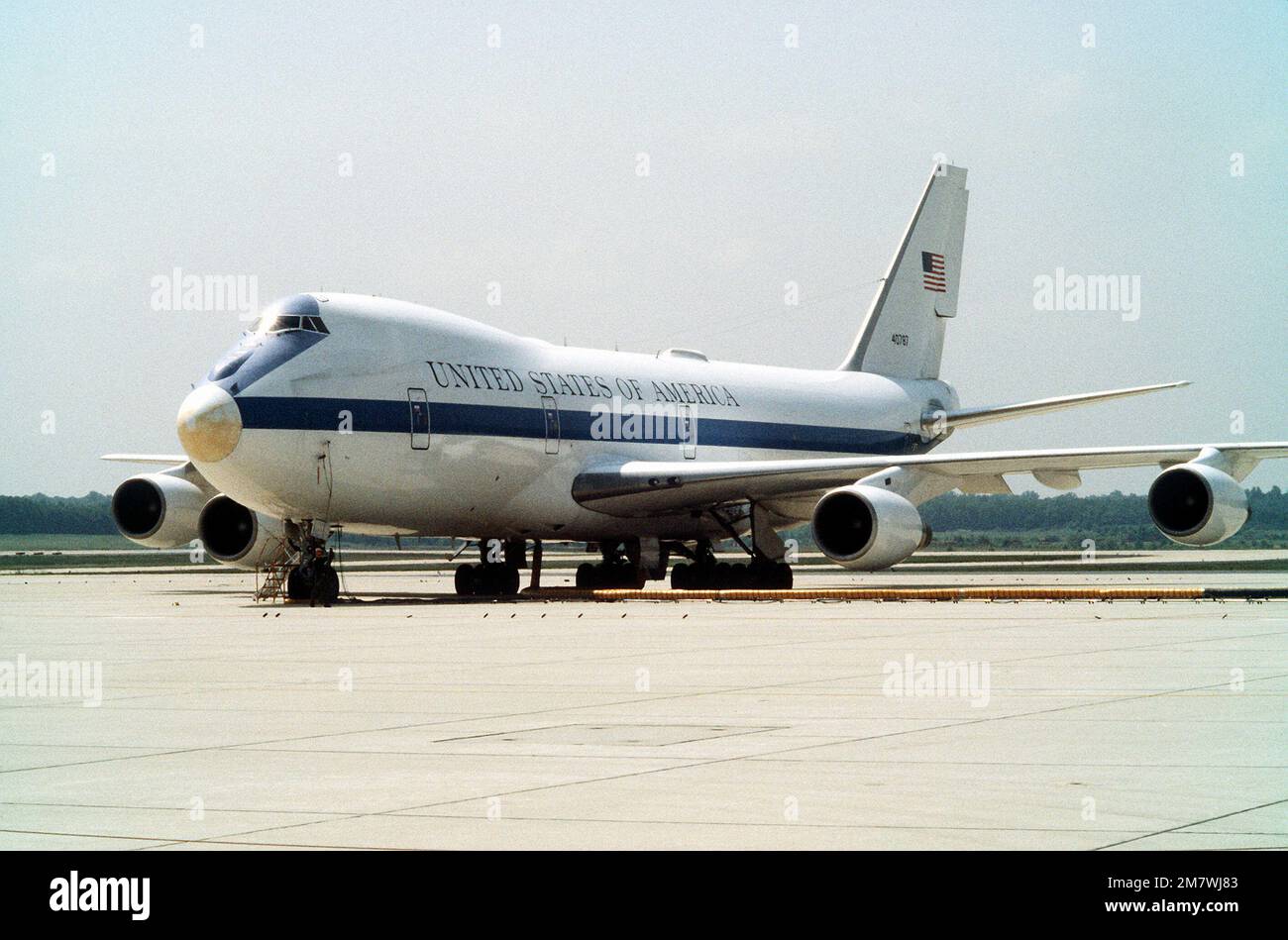 Left front view of an E-4A Advanced Airborne Command Post aircraft ...