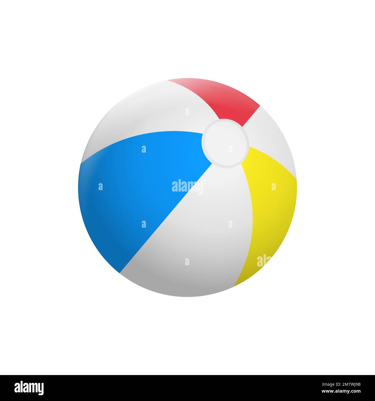 Realistic Beach ball isolated on white background. Vector illustration ...