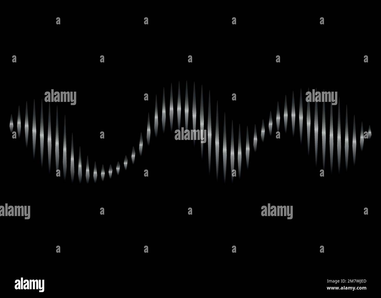 Sound wave rhythm. Sound wave isolated on black background. Vector ...