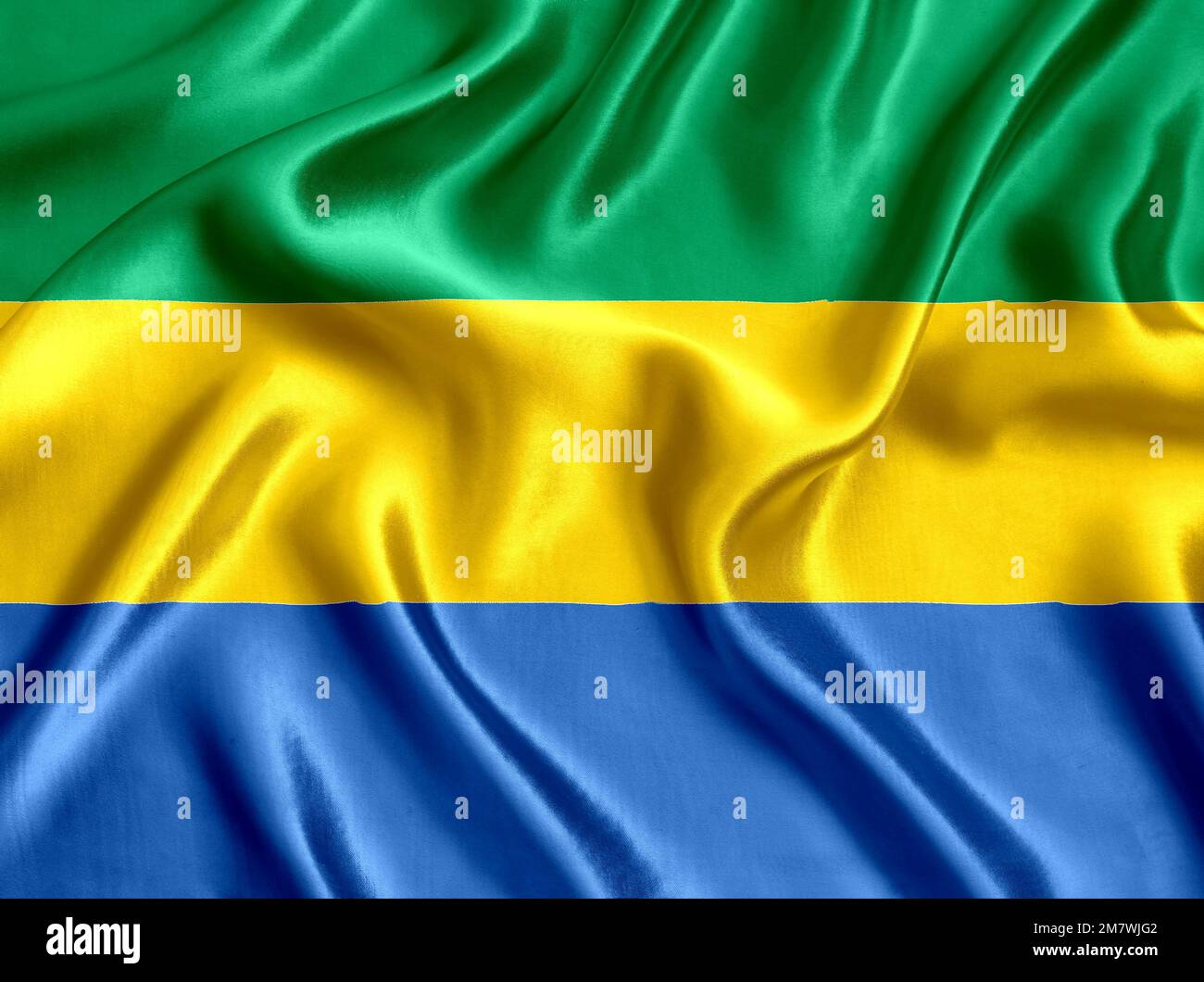 Flag of Gabon Stock Photo - Alamy