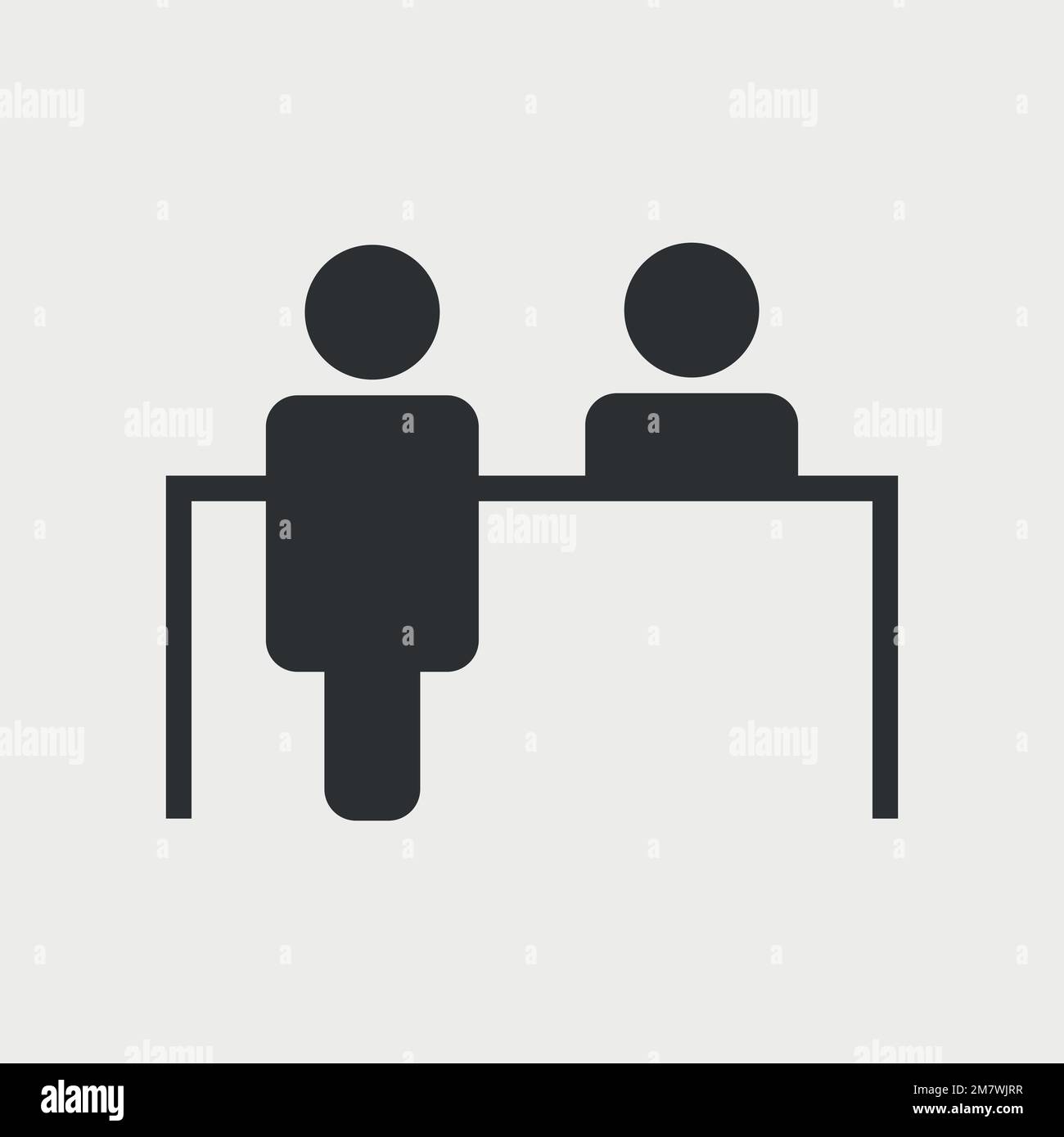 Customer service desk icon isolated on white background. Vector ...