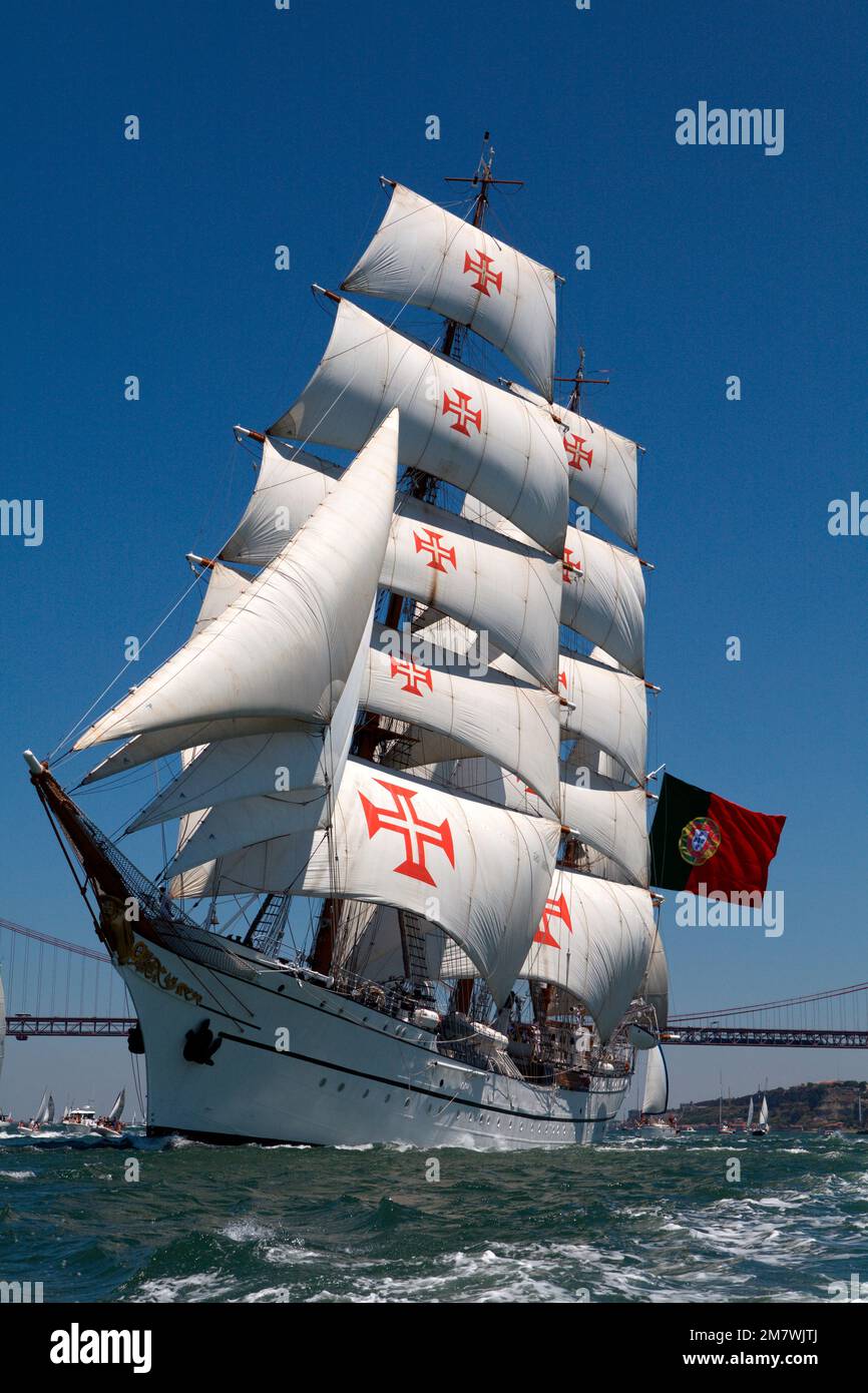 Portuguese Navy tall ship Sagres II, Lisbon, 2012 Stock Photo - Alamy