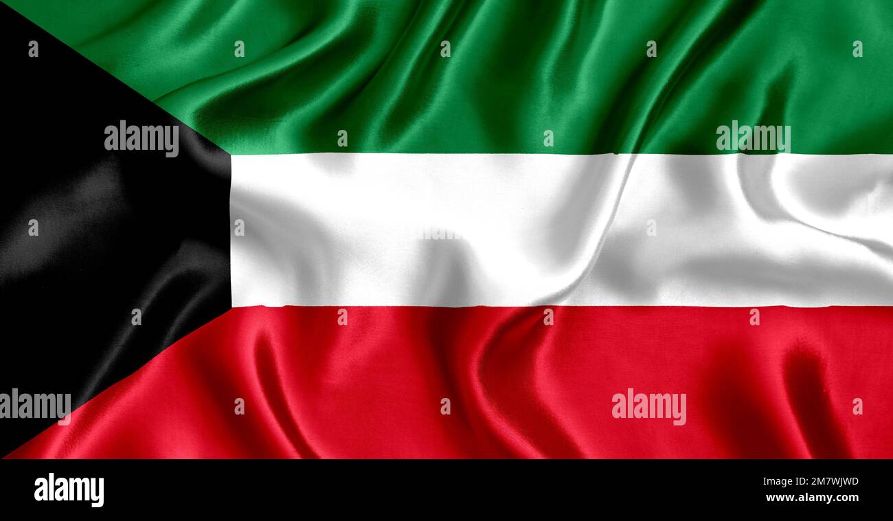Kuwait waving flag national hi-res stock photography and images - Alamy