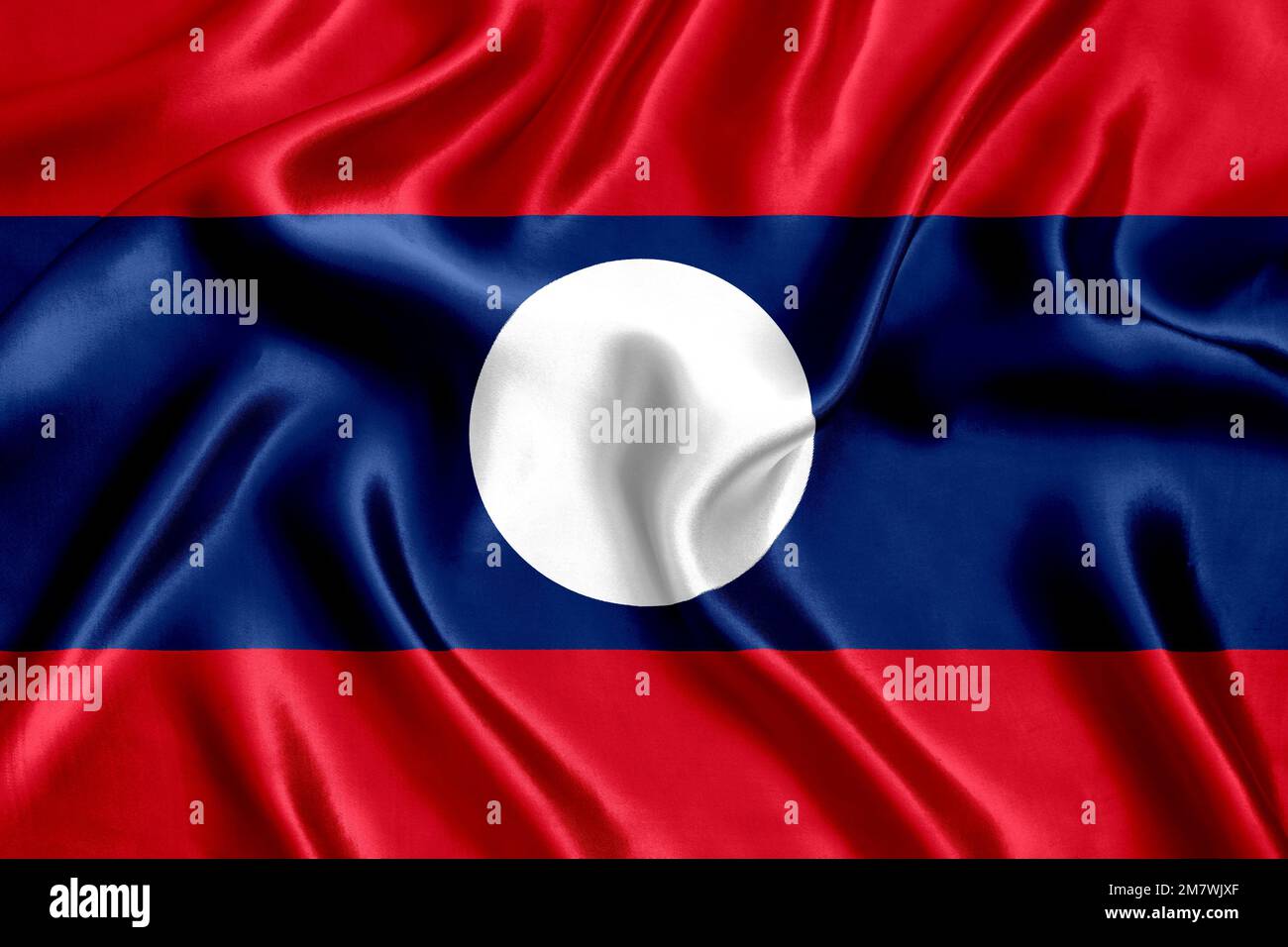 Flag of Laos Stock Photo - Alamy