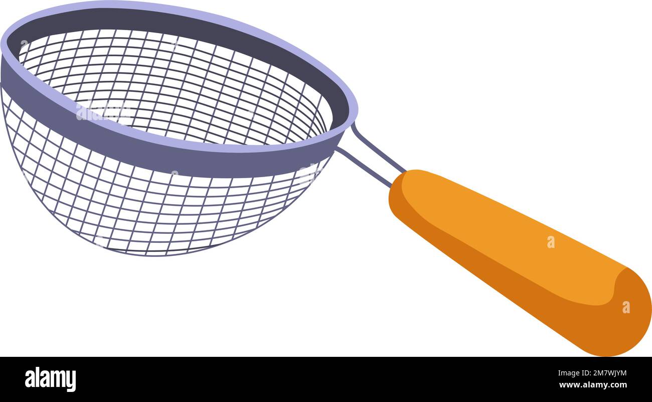 Tea strainer stainless steel with handle vector Stock Vector Image ...