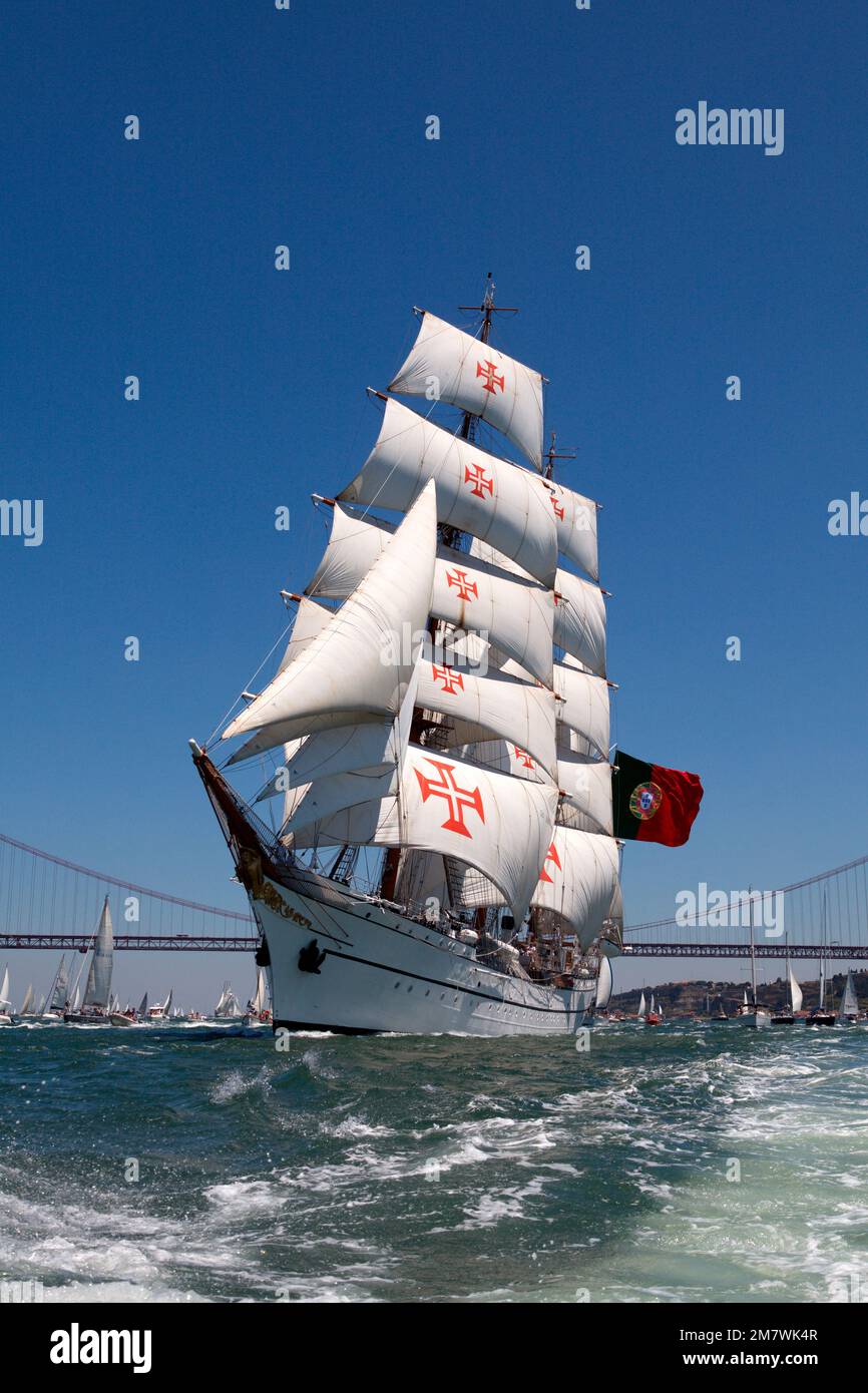 Portuguese Navy tall ship Sagres II, Lisbon, 2012 Stock Photo - Alamy