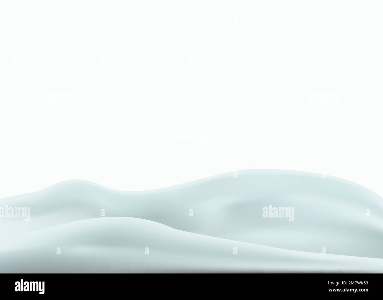 Snowy landscape isolated on white background. Vector illustration. Eps ...