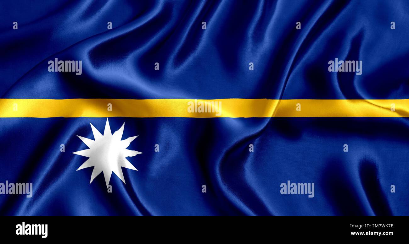 flag of Nauru Stock Photo - Alamy