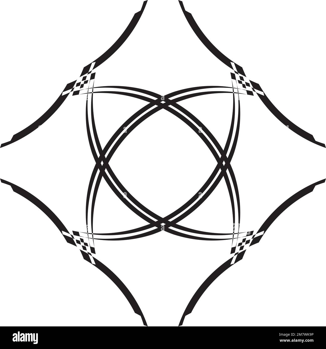Abstract arabesque black squiwed fence element frame project designer ...